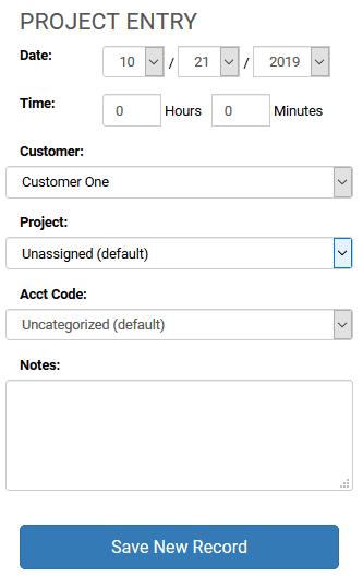 Entering Project Time From a Mobile Device